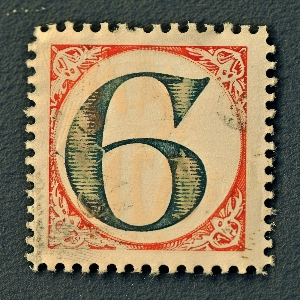 Stamp alphabet number 6 font | Premium Photo Illustration - rawpixel