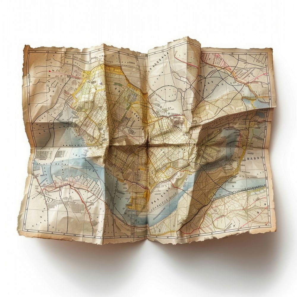 Folded map accessories accessory diagram. | Premium Photo - rawpixel