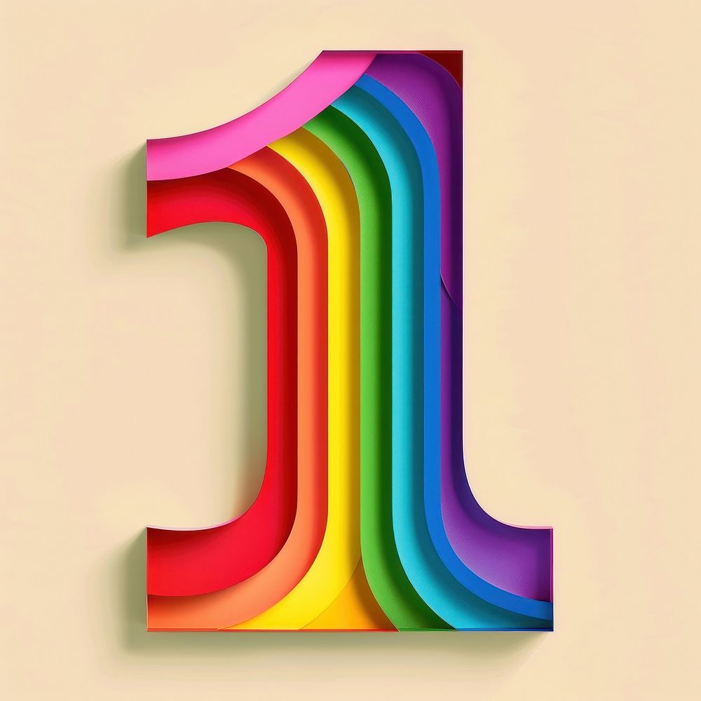 Rainbow number 1 skating symbol | Premium Photo Illustration - rawpixel