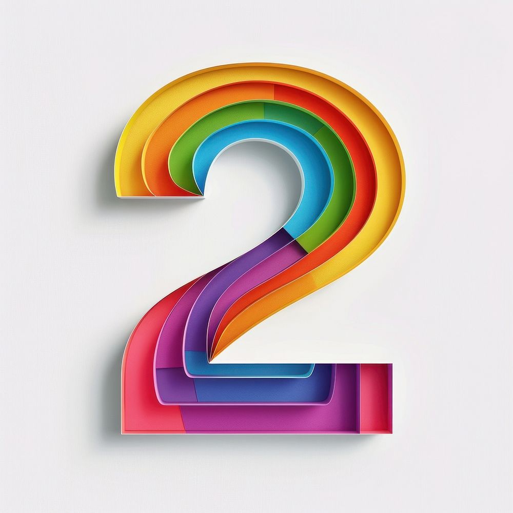 Rainbow number 2 letterbox mailbox | Premium Photo Illustration - rawpixel