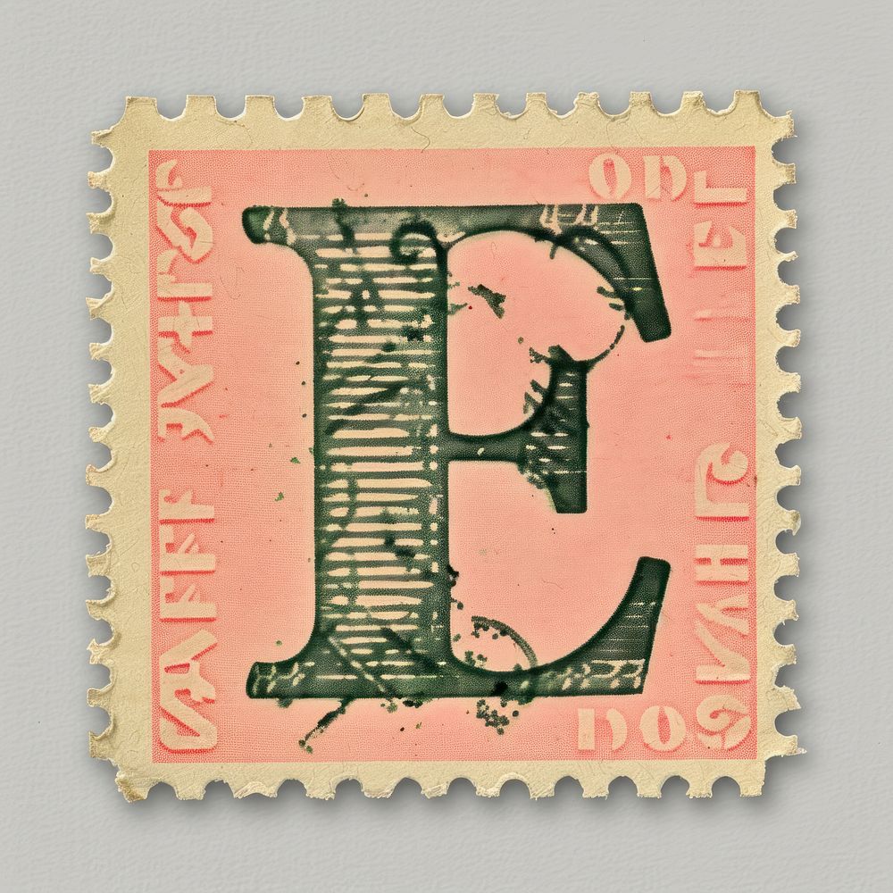 Stamp alphabet E number text | Free Photo Illustration - rawpixel