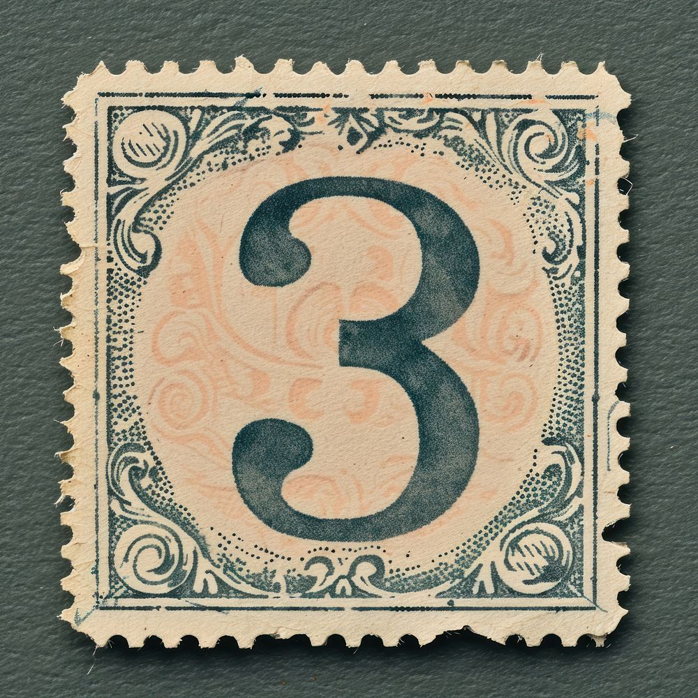 Stamp alphabet number 3 font | Free Photo Illustration - rawpixel