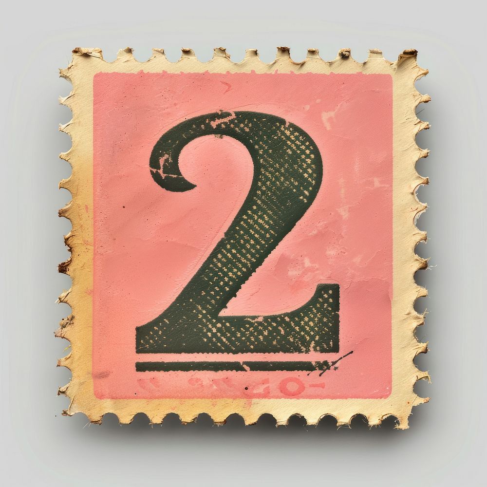 Stamp alphabet number 2 text | Free Photo Illustration - rawpixel