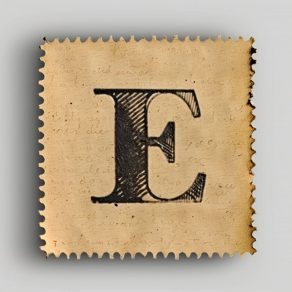 Stamp alphabet E paper text | Free Photo Illustration - rawpixel