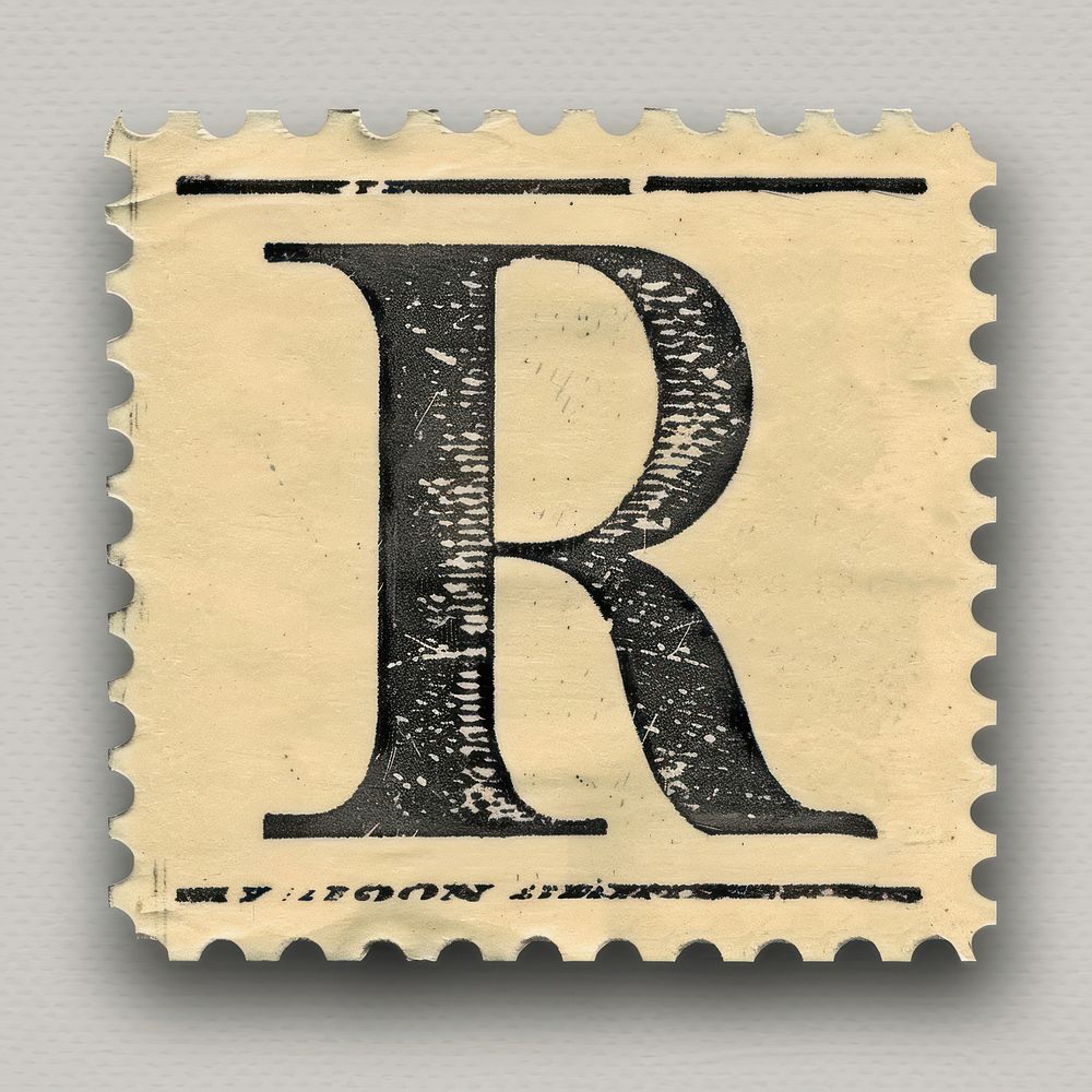 Stamp alphabet R paper text | Free Photo Illustration - rawpixel