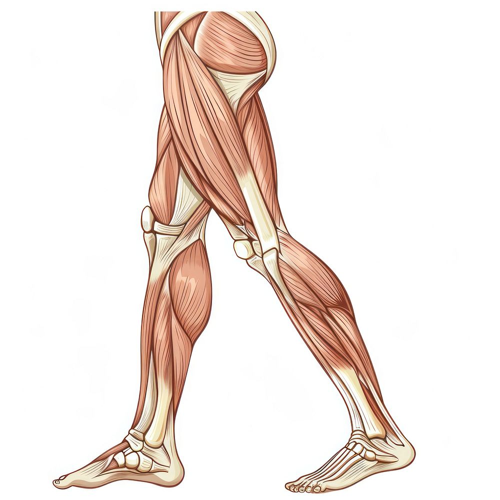 Leg muscle illustrated drawing sketch. | Free Photo Illustration - rawpixel