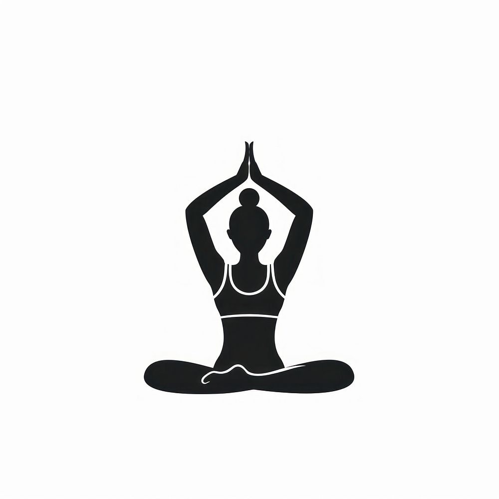 woman yoga exercise fitness stencil. | Free Photo Illustration - rawpixel