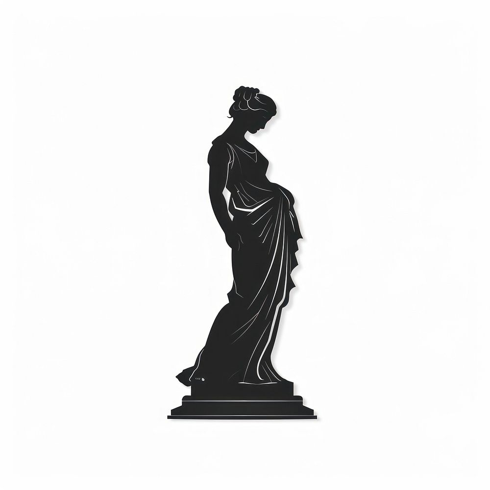 greek statue silhouette sculpture female. | Free Photo Illustration ...