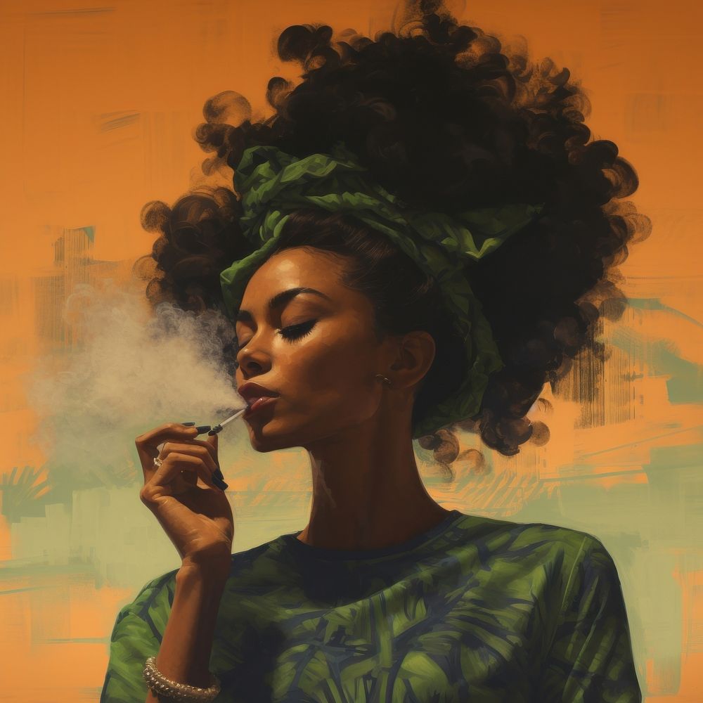Cannabis photography portrait smoking. | Premium Photo Illustration ...