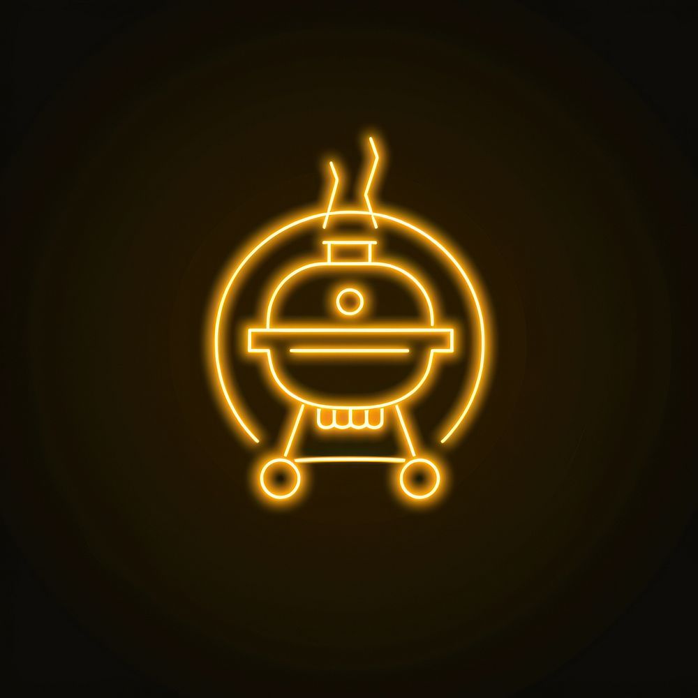 Yellow Barbecue icon neon symbol. | Premium Photo Illustration - rawpixel