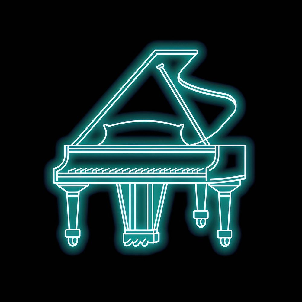 Piano icon neon scoreboard machine. | Premium Photo Illustration - rawpixel