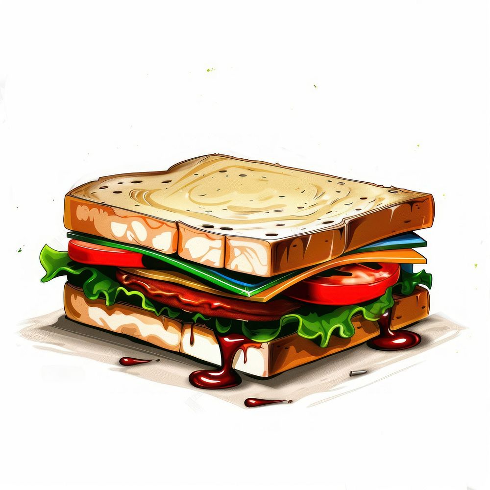 Graffiti sandwich dessert lunch bread | Free Photo Illustration - rawpixel