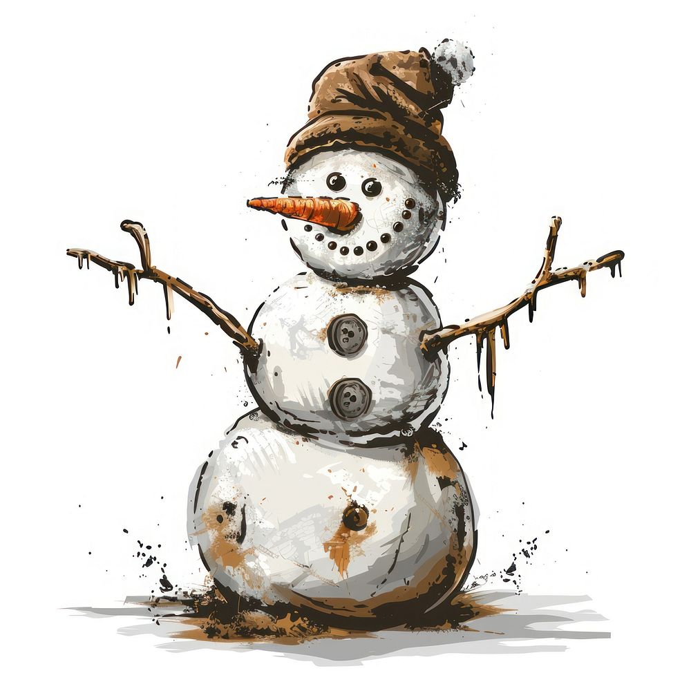 Graffiti snowman outdoors nature winter. | Free Photo Illustration ...