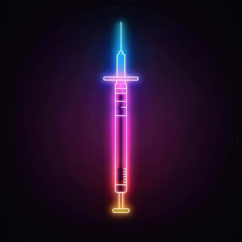 Cyringe neon injection symbol | Free Photo Illustration - rawpixel