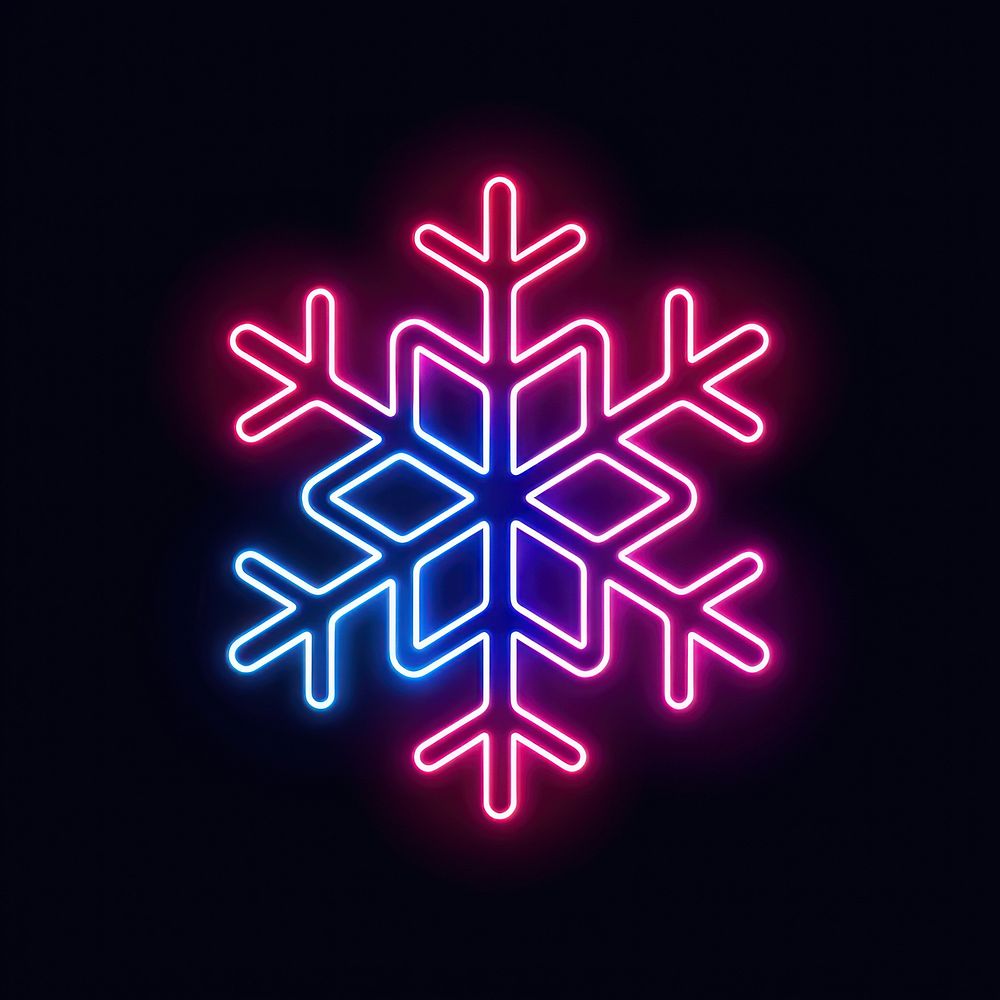 Snow flake neon snowflake purple. | Free Photo Illustration - rawpixel