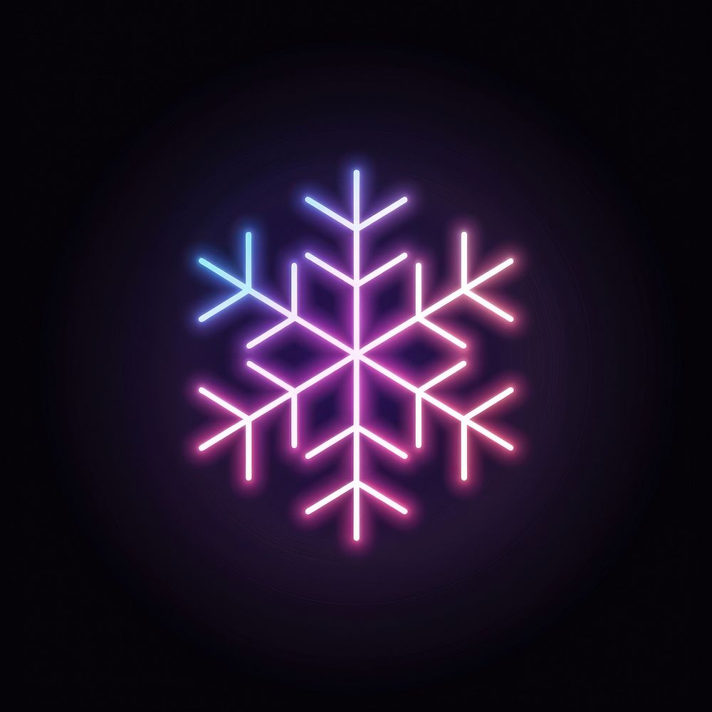 Snowflake neon outdoors lighting. | Premium Photo Illustration - rawpixel