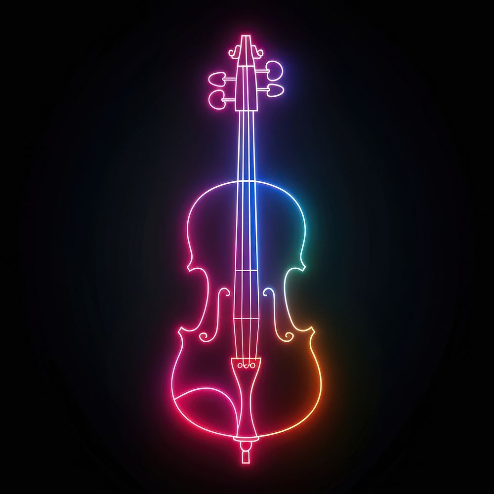 Violin neon astronomy outdoors. | Premium Photo Illustration - rawpixel
