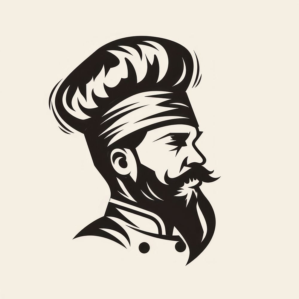 Black minimalist cool chef logo | Free Photo Illustration - rawpixel