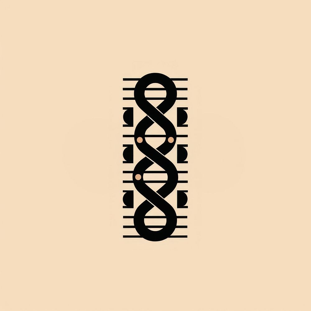 Black minimalist DNA logo design | Free Photo Illustration - rawpixel