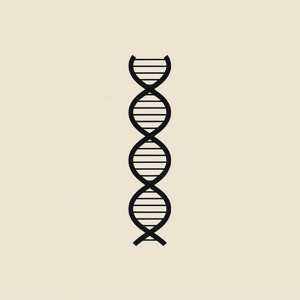 Black minimalist DNA logo design | Free Photo Illustration - rawpixel