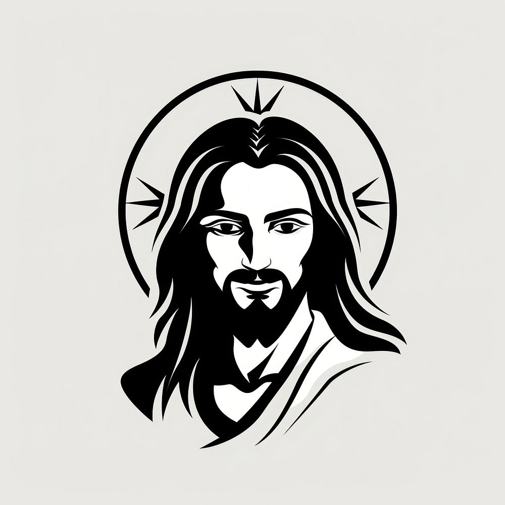 Black minimalist jesus christ logo | Free Photo Illustration - rawpixel
