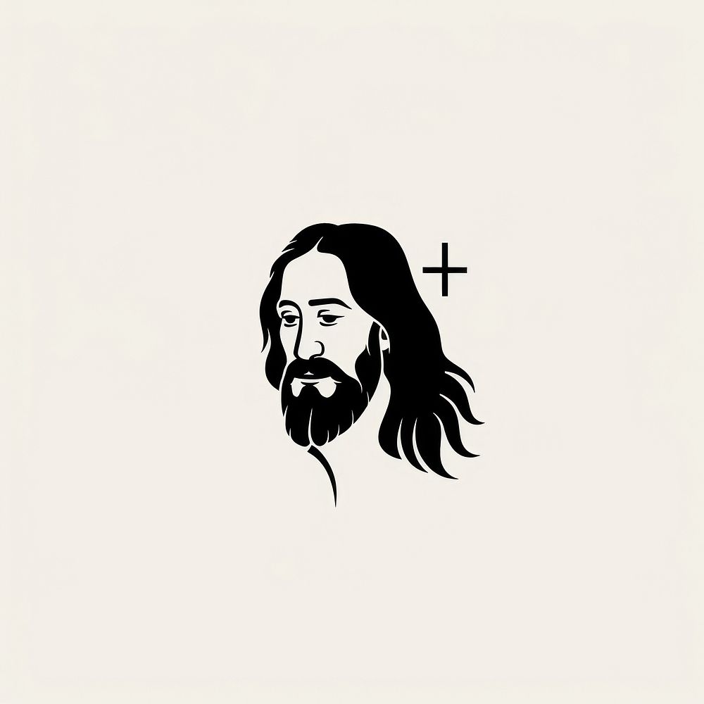 Black minimalist jesus christ logo | Free Photo Illustration - rawpixel