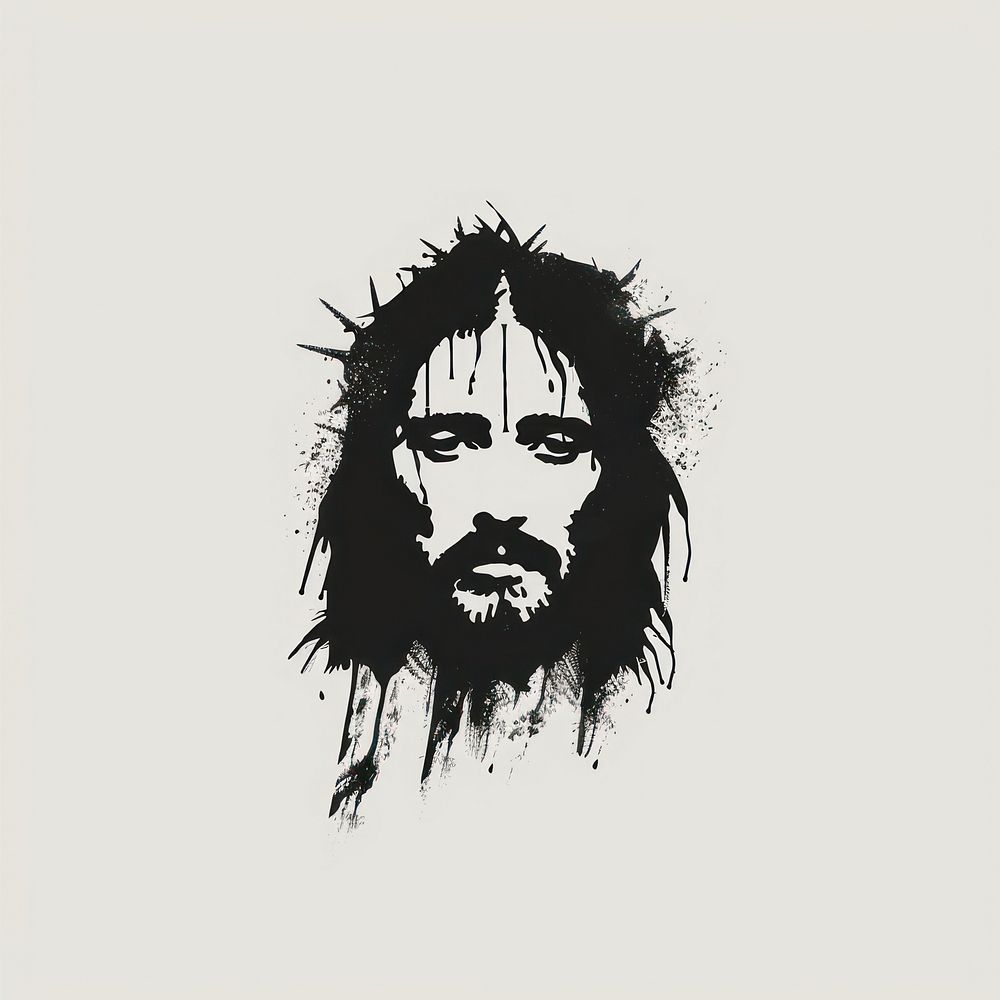 Black minimalist jesus christ logo | Free Photo Illustration - rawpixel