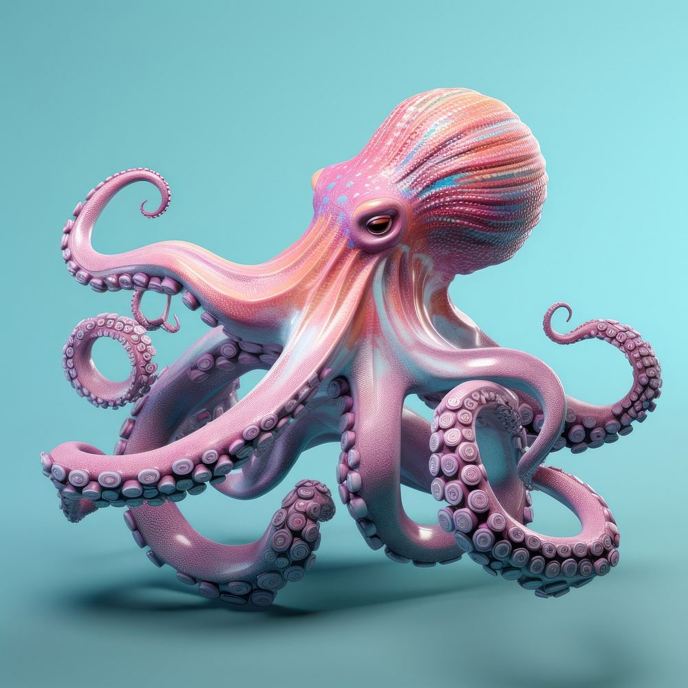 Octopus invertebrate animal smoke pipe. | Premium Photo Illustration ...