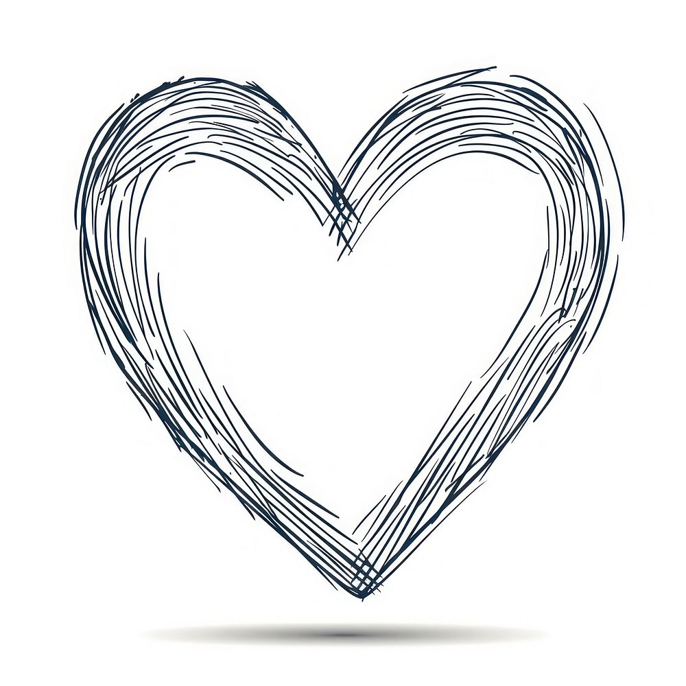 Heart outline shaped doodle illustrated | Free Photo Illustration ...