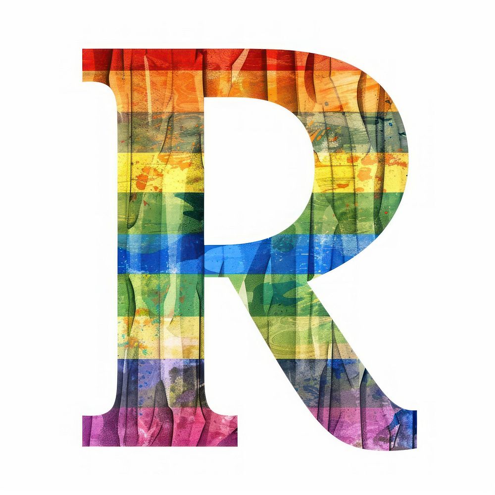 Rainbow alphabet R number symbol | Free Photo Illustration - rawpixel