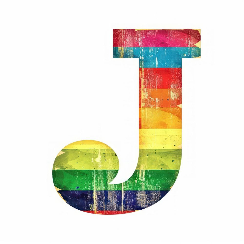 Rainbow alphabet J symbol number | Free Photo Illustration - rawpixel
