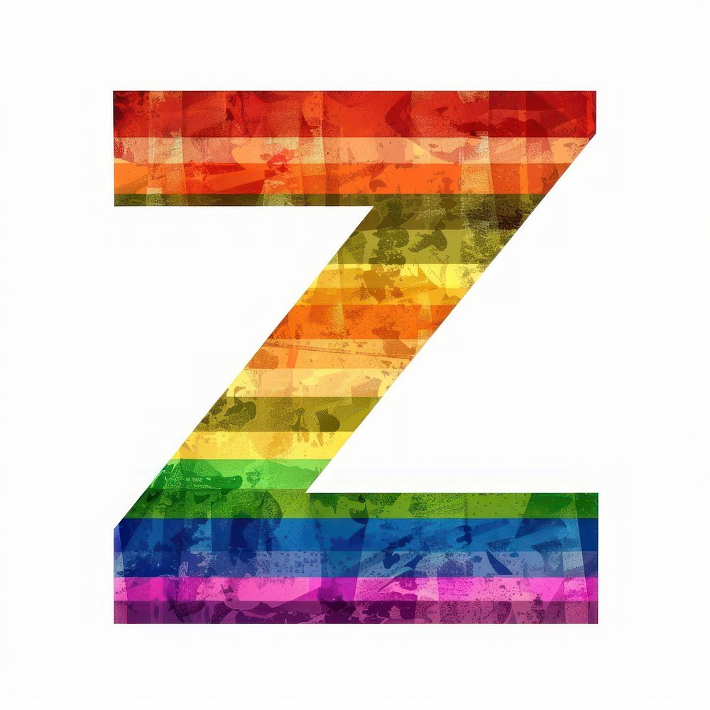 Rainbow alphabet Z number symbol | Free Photo Illustration - rawpixel