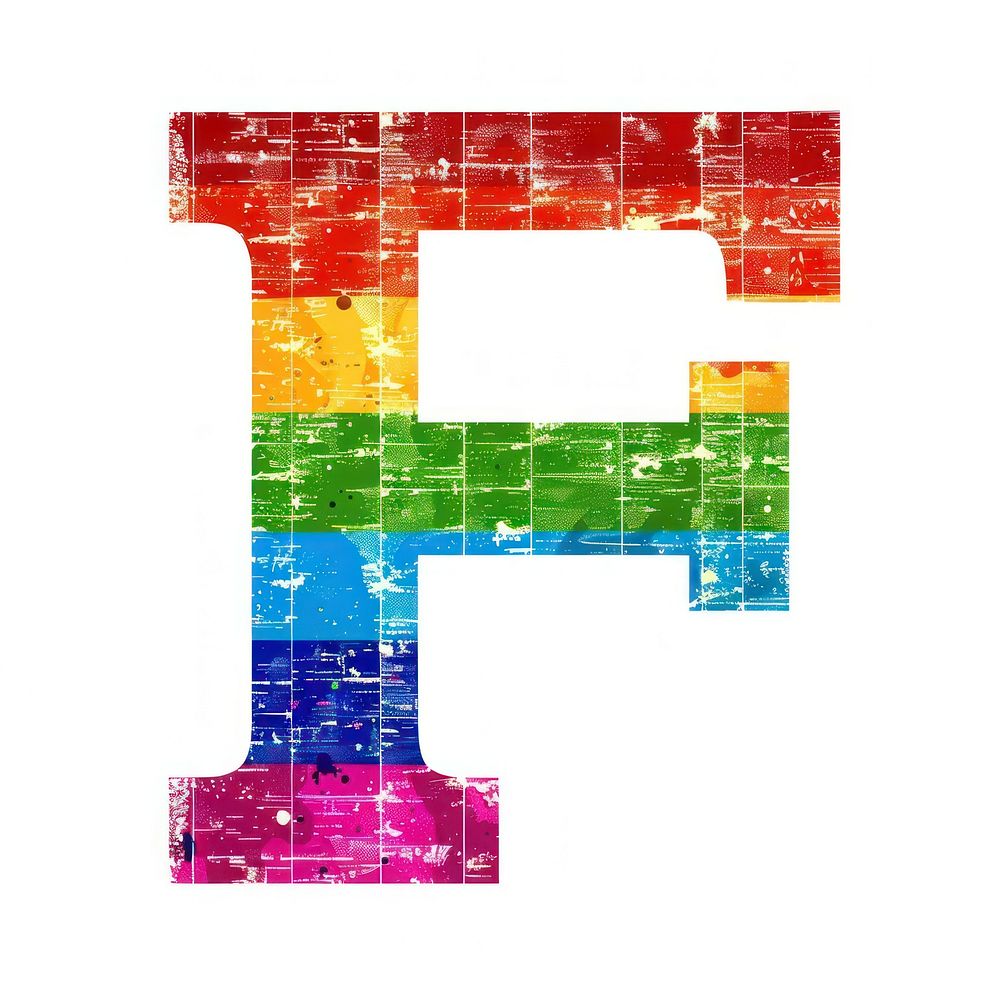 Rainbow alphabet F scoreboard number | Free Photo Illustration - rawpixel