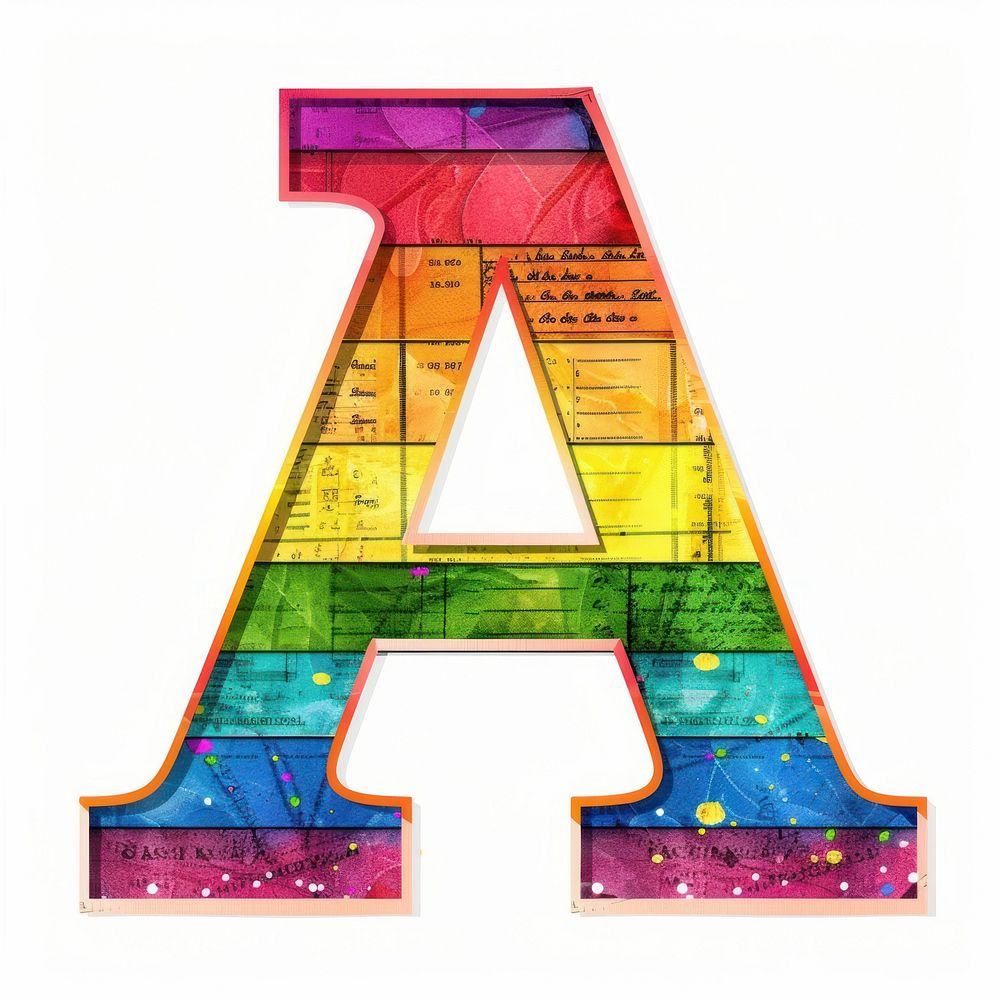 Rainbow alphabet clapperboard purple number. | Free Photo Illustration ...