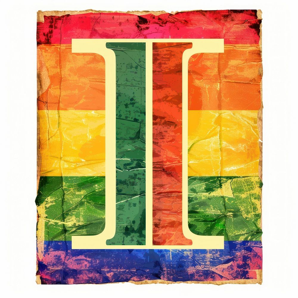 Rainbow alphabet I painting collage | Free Photo Illustration - rawpixel