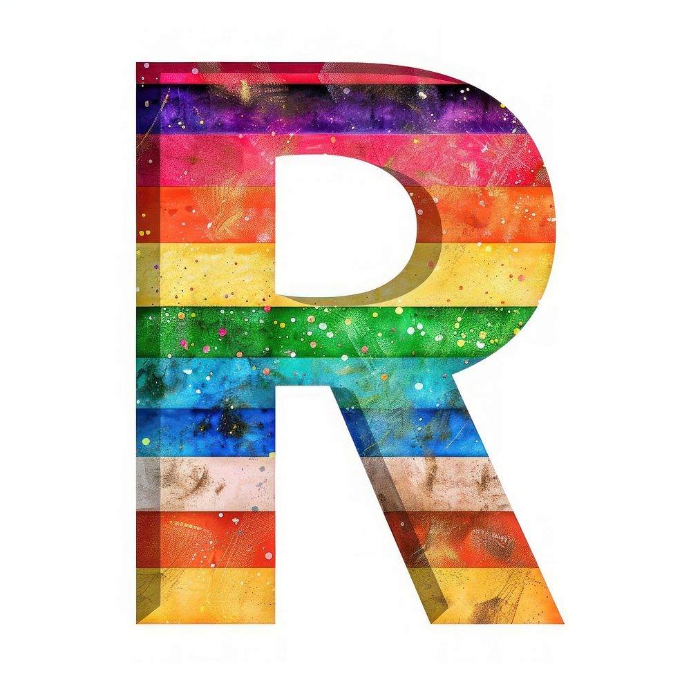 Rainbow alphabet R number symbol | Free Photo Illustration - rawpixel