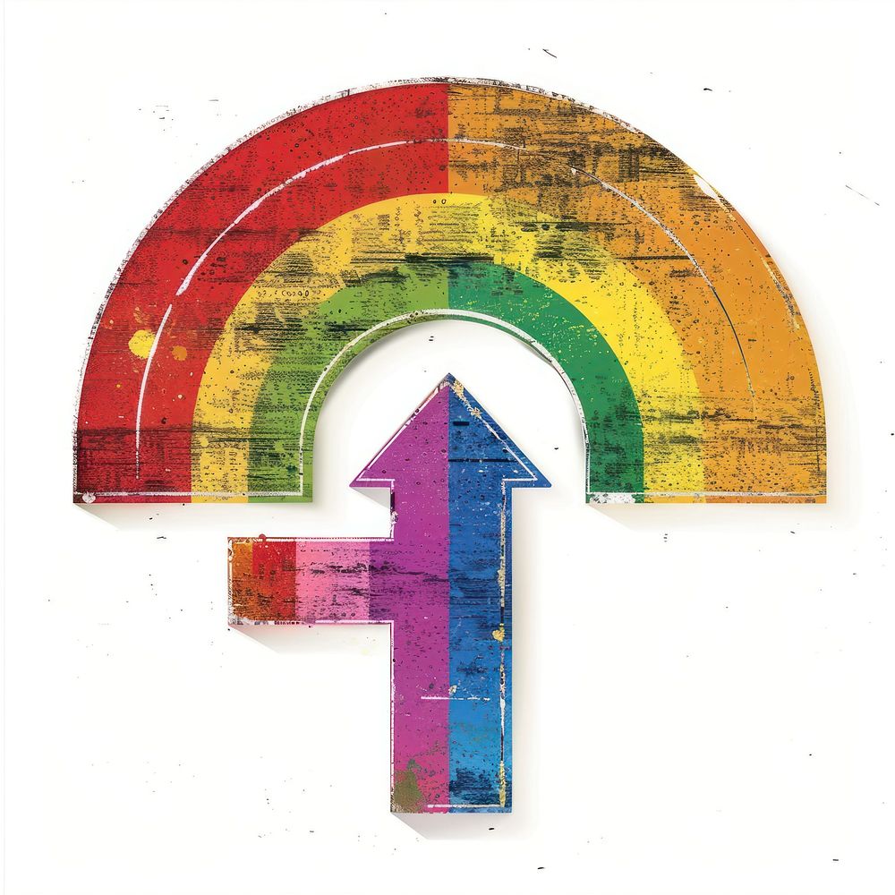 Rainbow direction sign architecture symbol | Free Photo Illustration ...