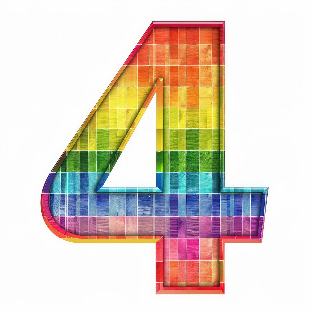 Rainbow number 4 blackboard triangle | Free Photo Illustration - rawpixel