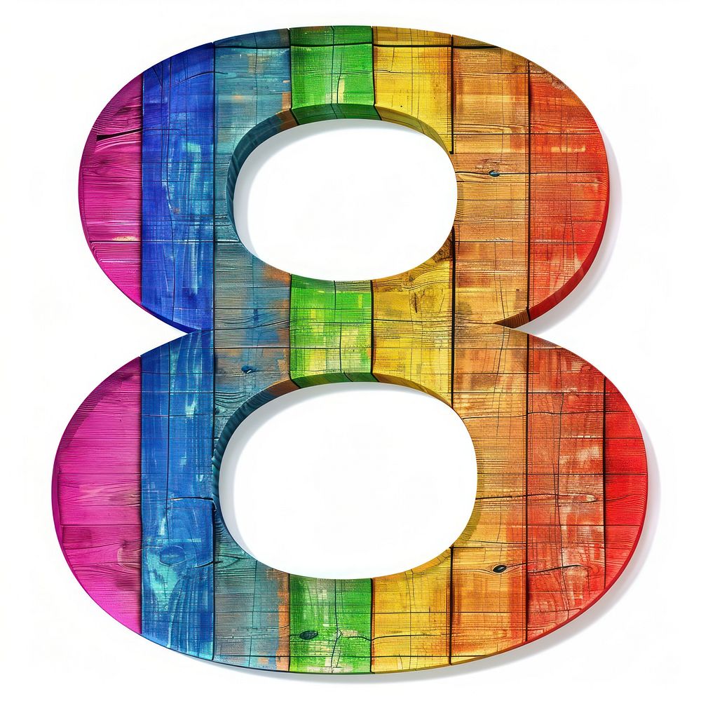 Rainbow number 8 chandelier symbol | Free Photo Illustration - rawpixel