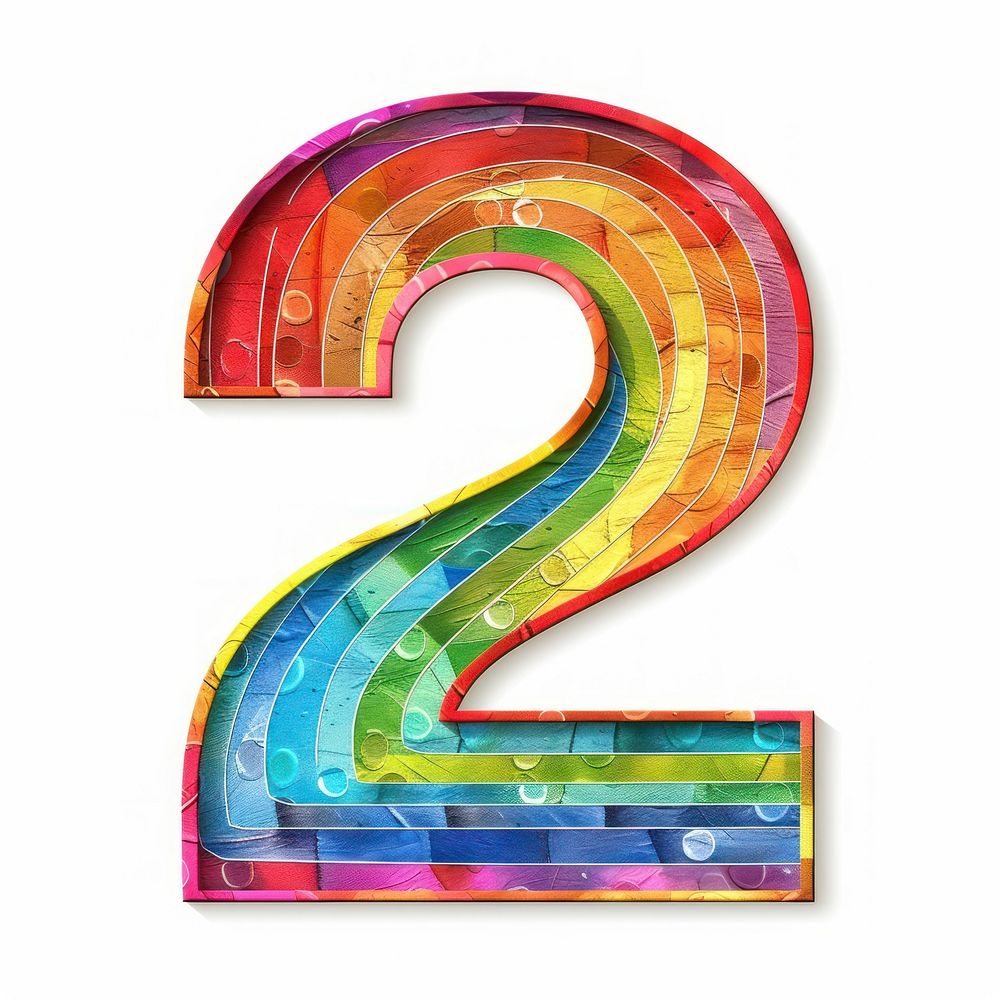 Rainbow number 2 jacuzzi symbol | Free Photo Illustration - rawpixel
