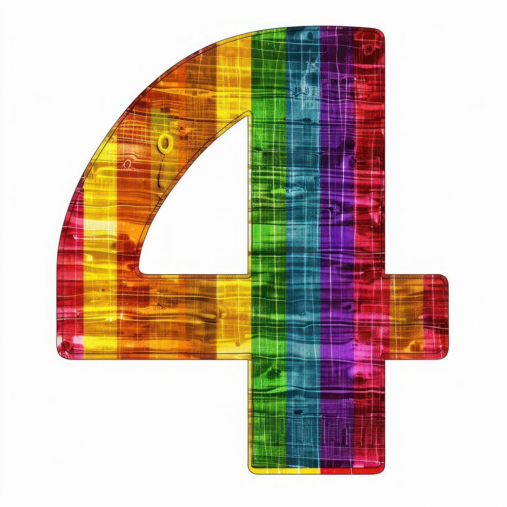 Rainbow number 4 collage purple | Free Photo Illustration - rawpixel