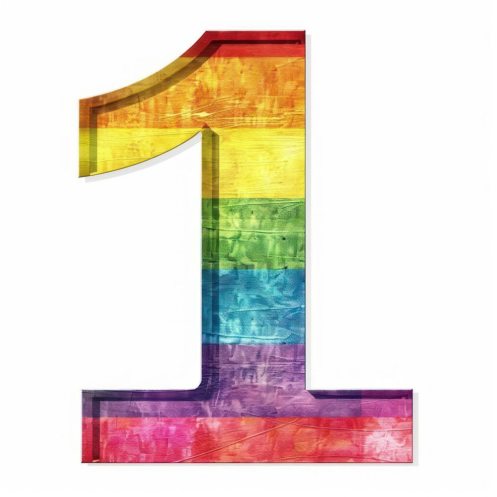 Rainbow number 1 letterbox mailbox | Free Photo Illustration - rawpixel