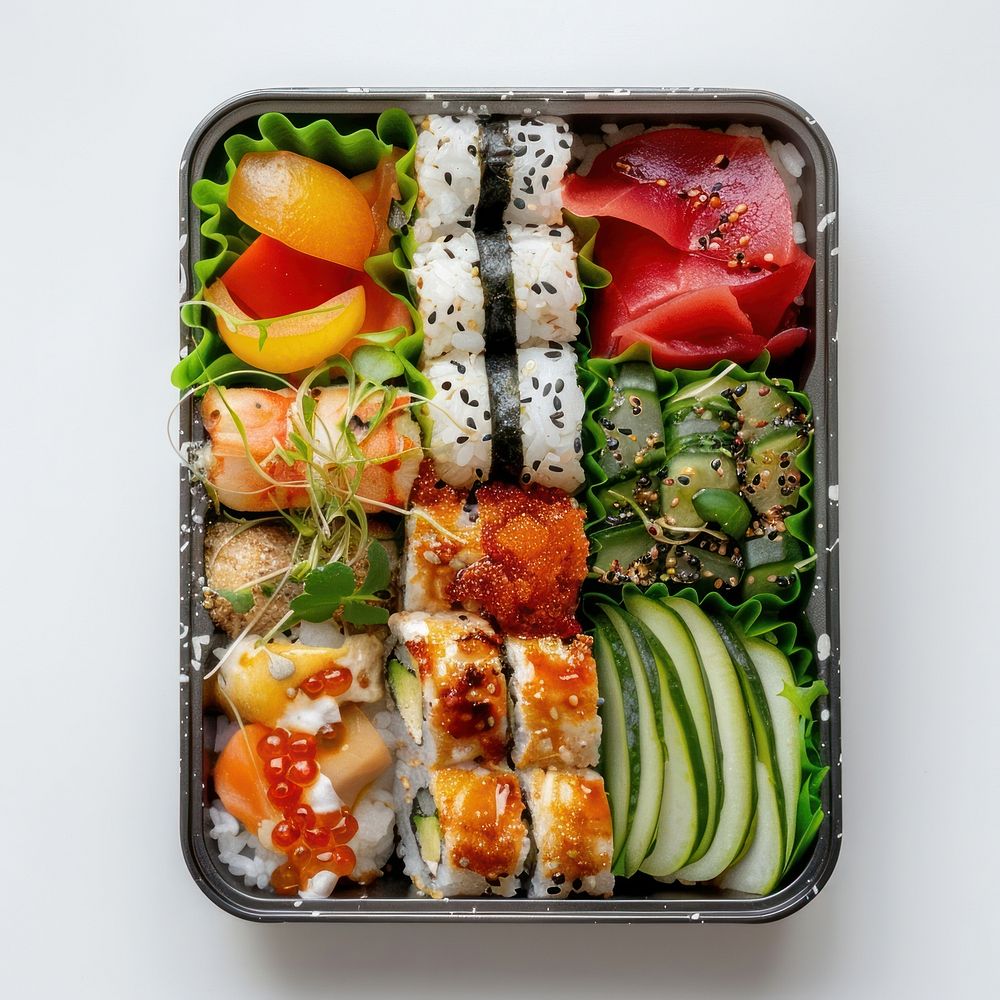 Shushi bento produce lunch grain. | Premium Photo - rawpixel