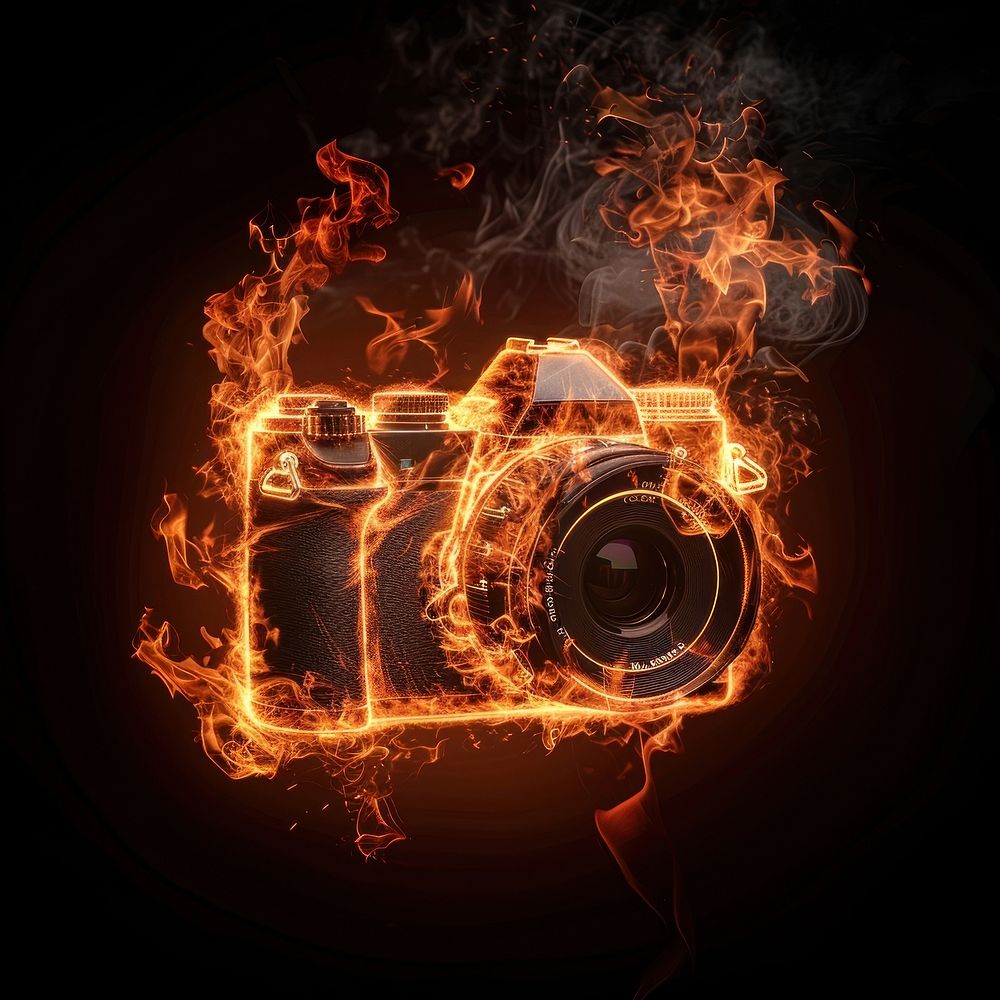 A camera photo flame fire. | Free Photo - rawpixel