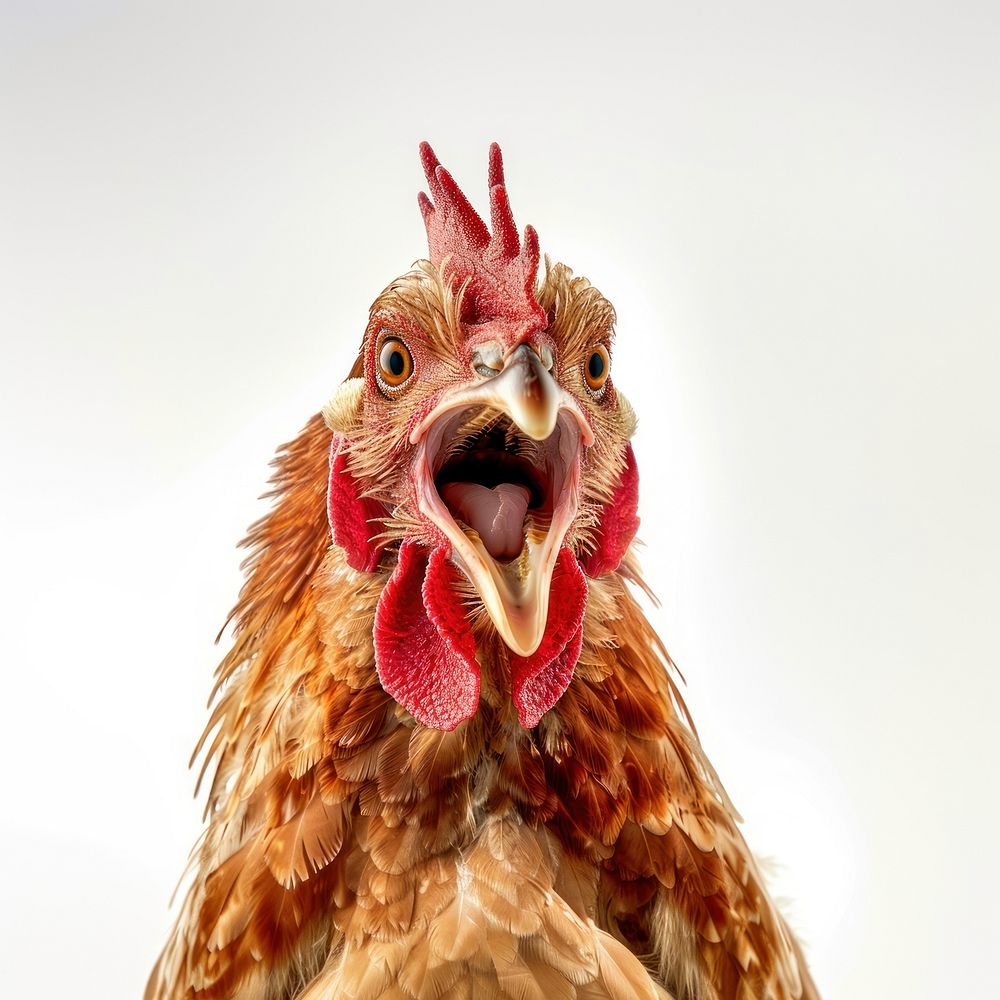 roaring chicken poultry animal bird. | Free Photo - rawpixel