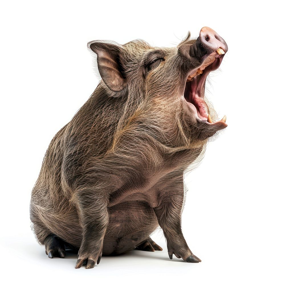 roaring pig wildlife animal mammal. | Free Photo - rawpixel