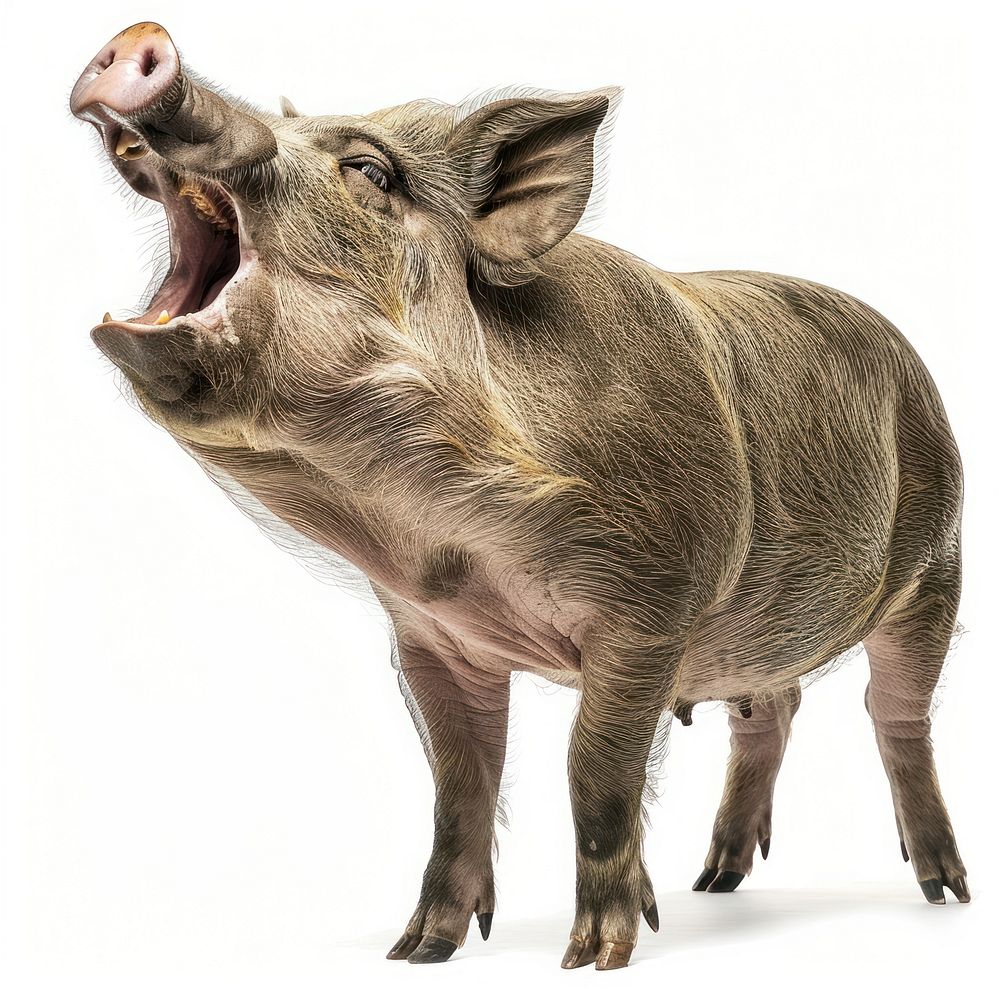 roaring pig wildlife animal mammal. | Free Photo - rawpixel
