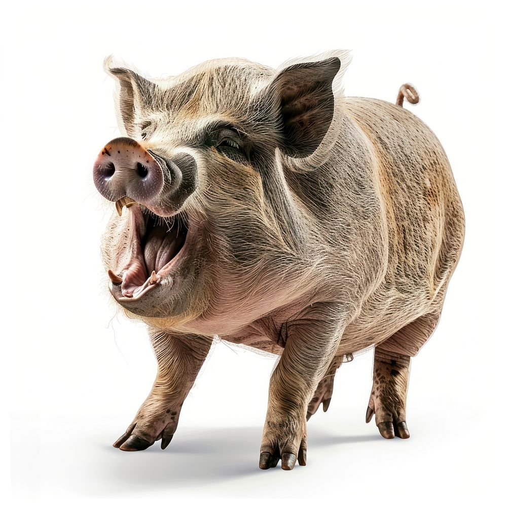 roaring pig wildlife animal mammal. | Free Photo - rawpixel
