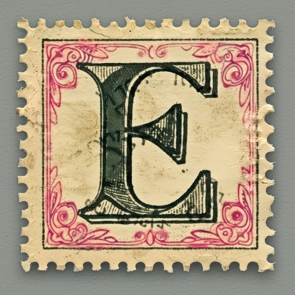 Stamp alphabet E paper font | Premium Photo Illustration - rawpixel