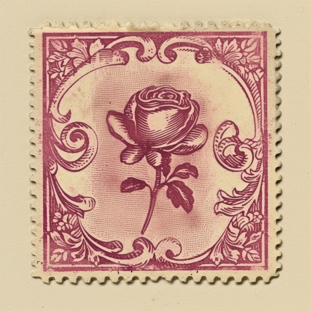 Vintage postage stamp pattern paper | Premium Photo Illustration - rawpixel